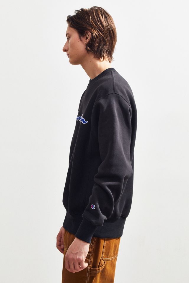 Champion Chain Stitch Script Crew Neck Sweatshirt | Urban Outfitters
