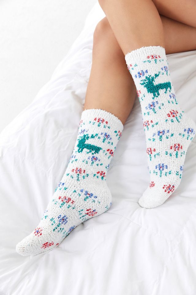Fuzzy Fair Isle Sock | Urban Outfitters
