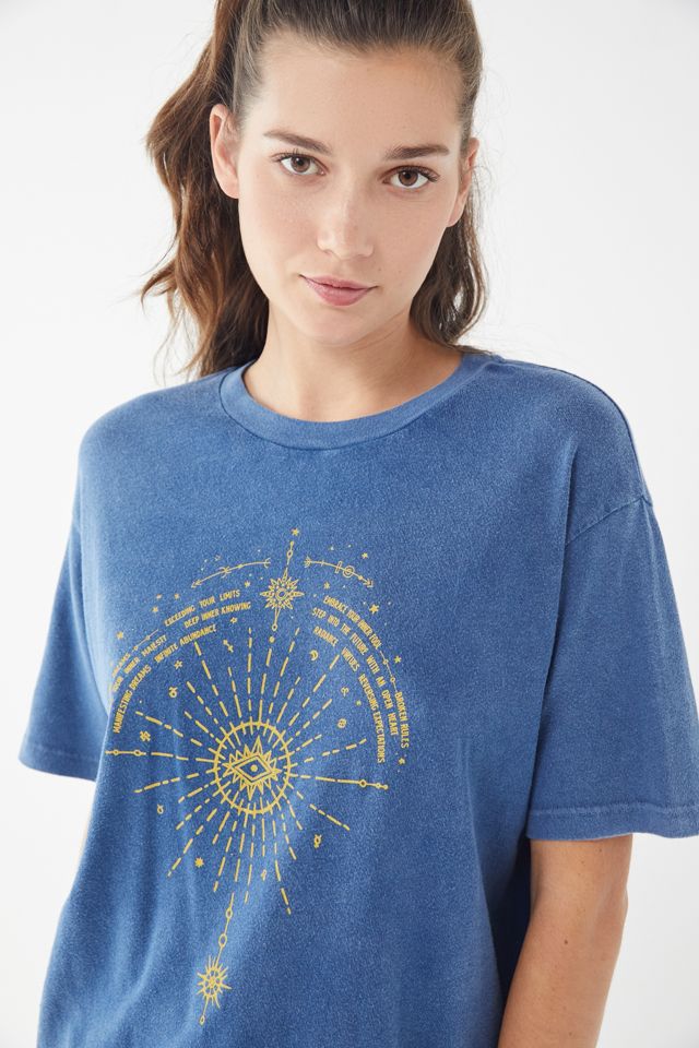 Evil Eye Washed Cotton Tee | Urban Outfitters
