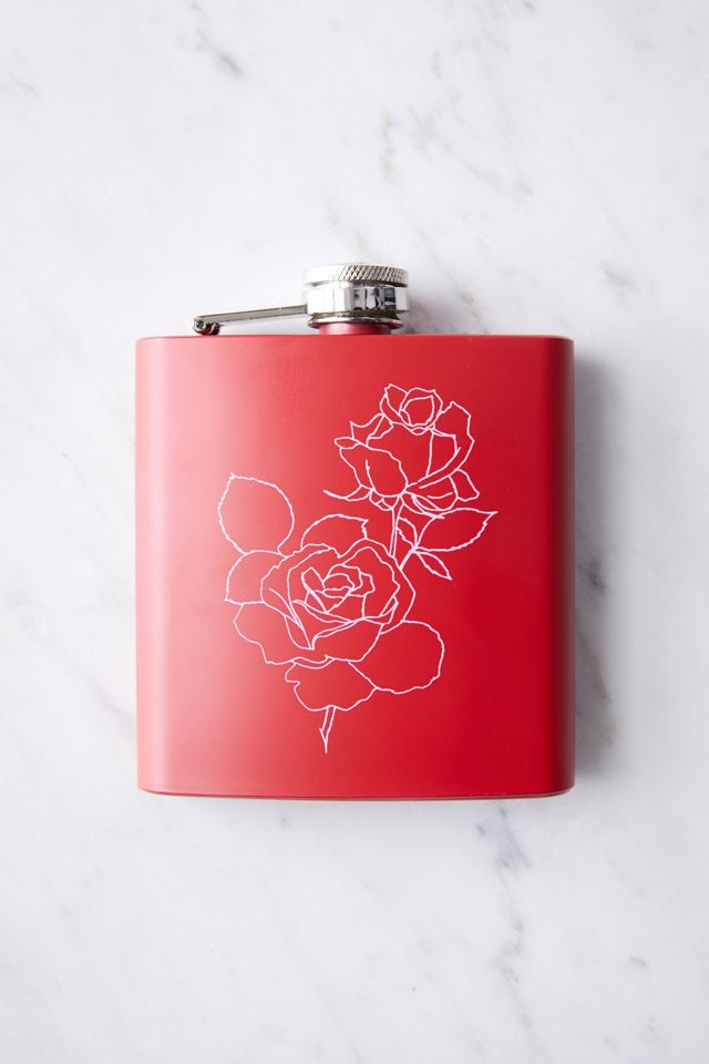 Red Rose Flask | Urban Outfitters