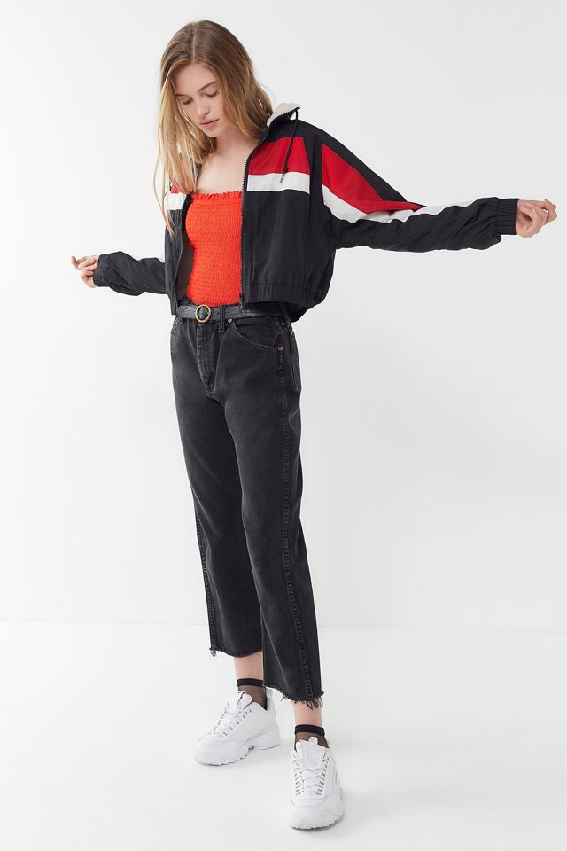 UO Sherpa Colorblock Cropped Jacket | Urban Outfitters