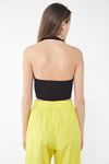 Tessa Ribbed Surplice Halter Top | Urban Outfitters