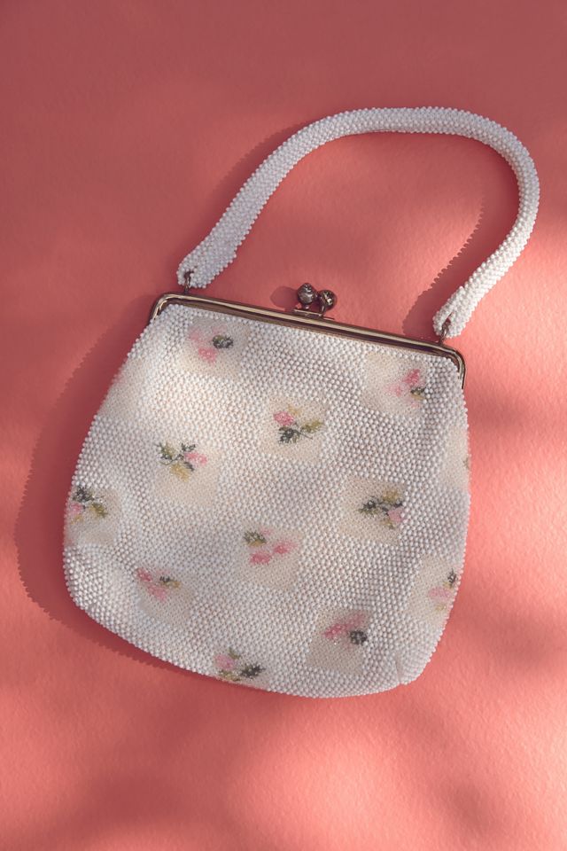 Urban Renewal Vintage Small Beaded Floral Kiss Lock Bag | Urban Outfitters