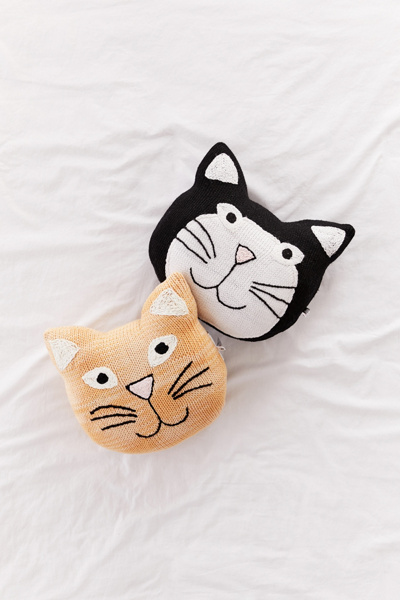 Crochet Cat Throw Pillow | Urban Outfitters