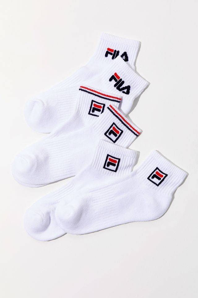 FILA Box Logo Quarter Sock 3-Pack | Urban Outfitters Canada