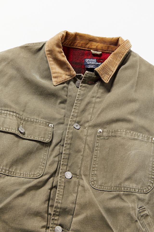 Vintage Polo Ralph Lauren Olive Denim Barn Jacket | Urban Outfitters