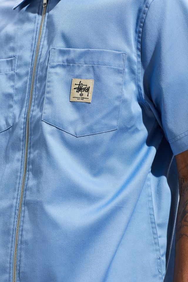 Stussy Zip-Up Short Sleeve Work Shirt | Urban Outfitters