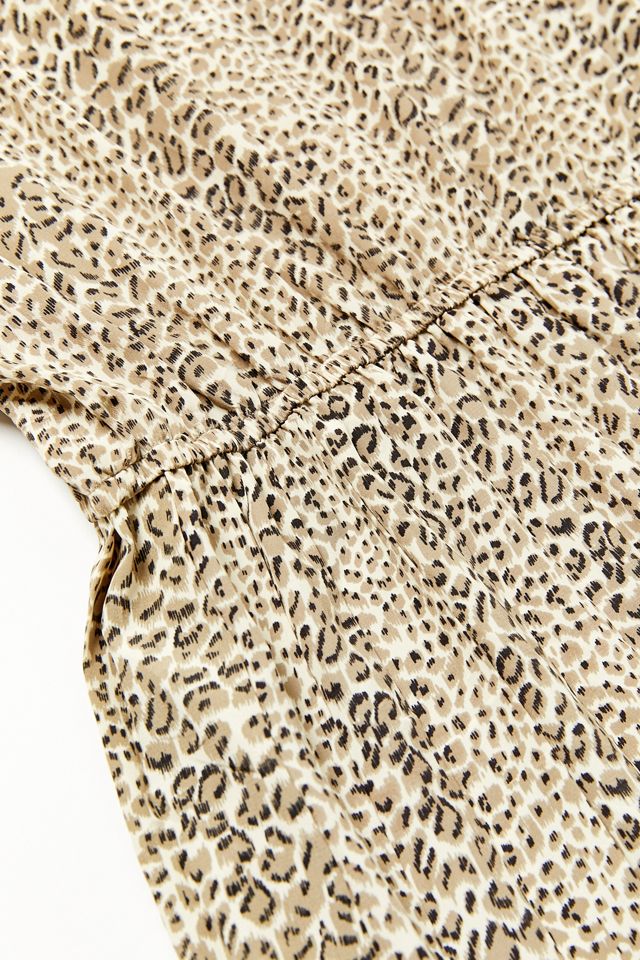 Vintage Animal Print Collared Midi Dress | Urban Outfitters Canada
