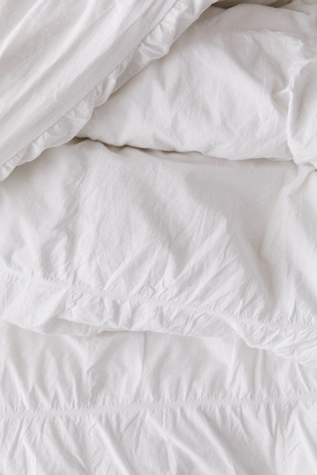 Washed Cotton Puffy Grid Duvet Cover | Urban Outfitters