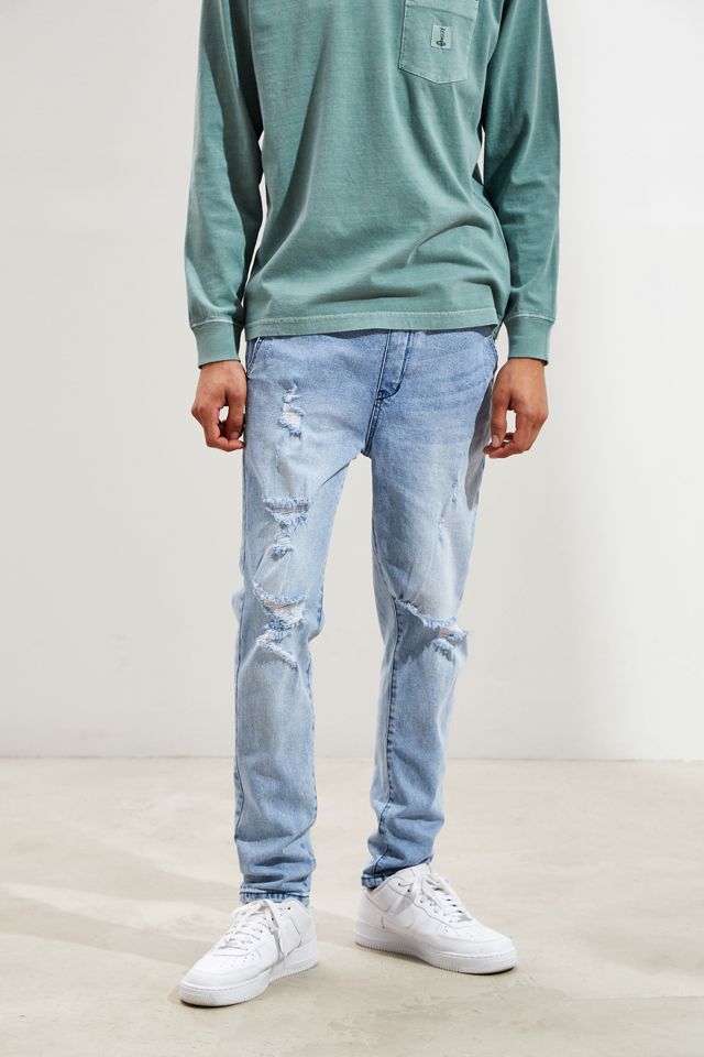 ZGY DENIM Elastic Waist Cruiser Blue Slim Jean | Urban Outfitters