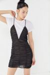 UO Mesh Plunging Mini Dress | Urban Outfitters
