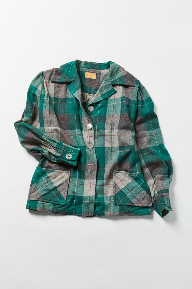 Vintage Pendleton Green Plaid Jacket | Urban Outfitters Canada