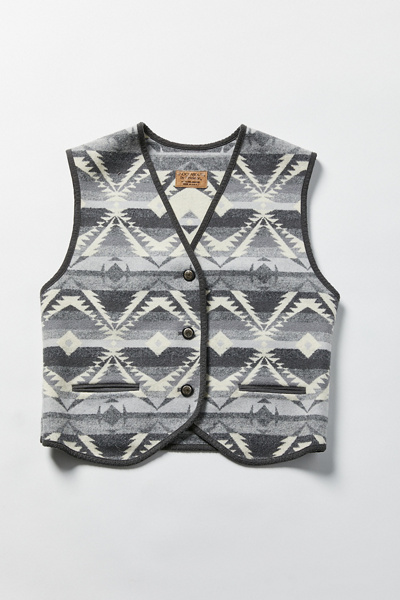 Vintage Pendleton Grey Geo Wool Vest | Urban Outfitters Canada