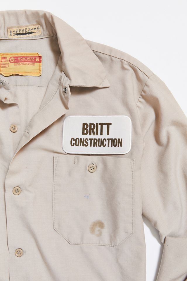 Vintage Britt Construction Work Shirt | Urban Outfitters Canada