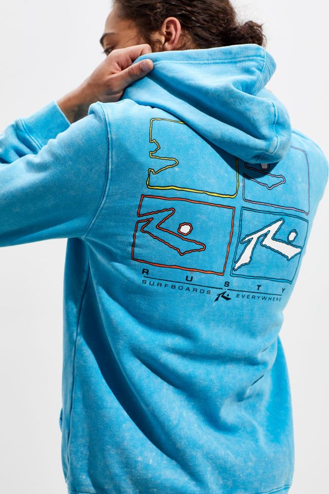 Rusty America Weird Garment Dyed Hoodie Sweatshirt | Urban Outfitters ...