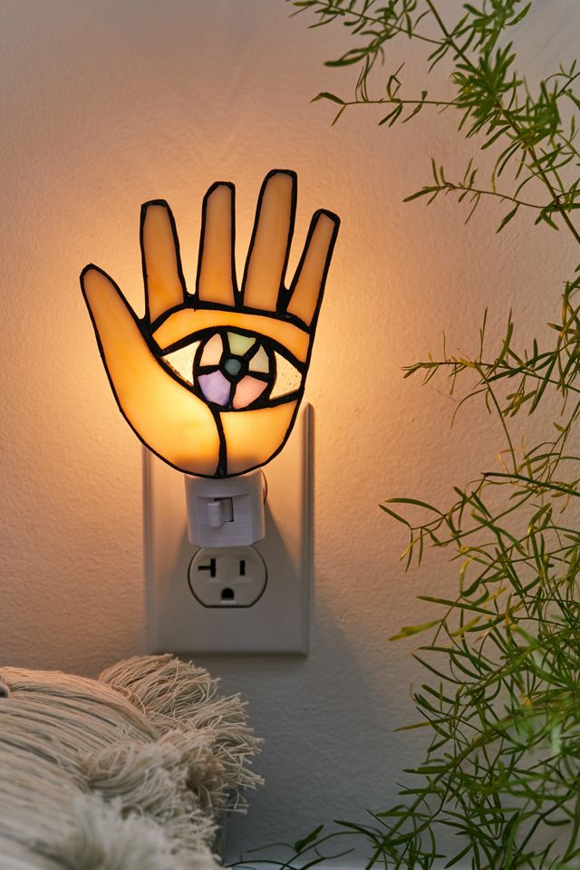 Stained Glass Hand Night Light | Urban Outfitters