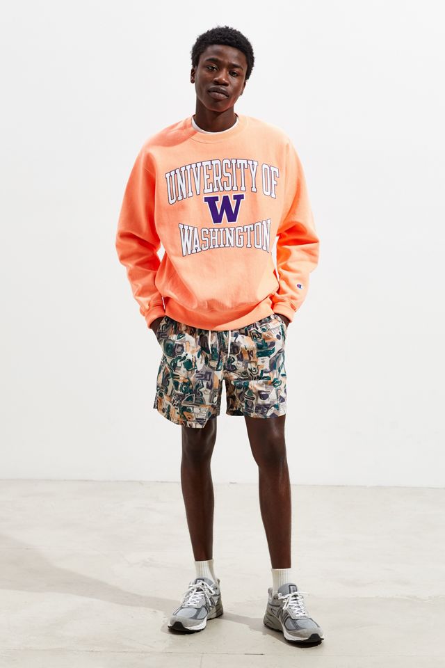 Champion University Of Washington Neon Crew Neck Sweatshirt | Urban ...