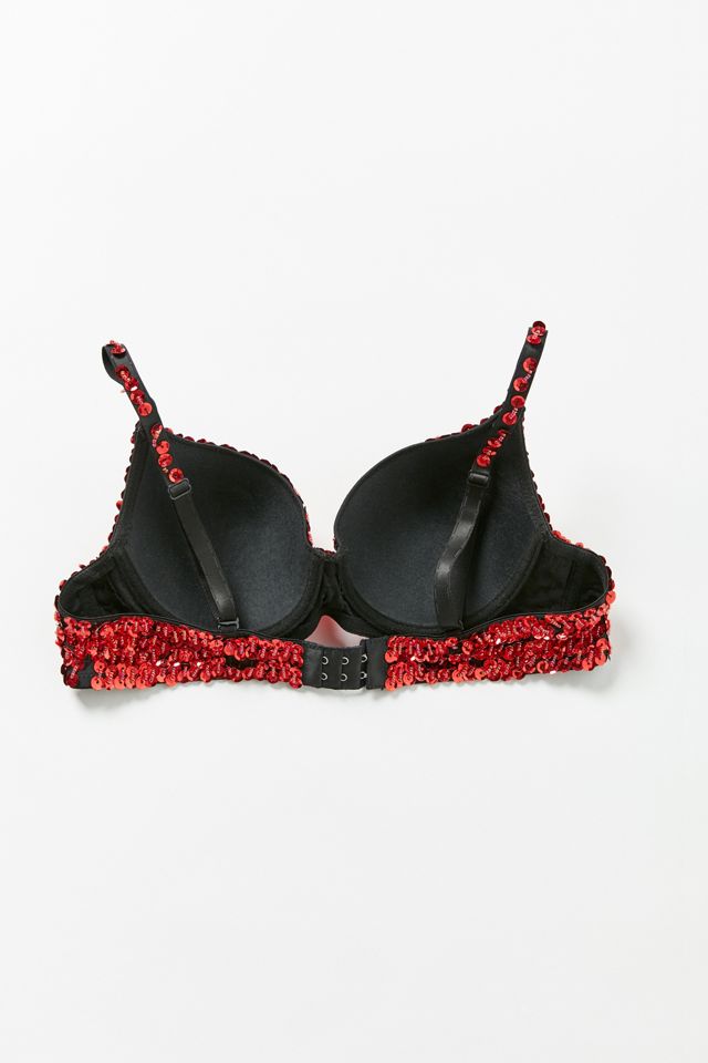 Vintage Red Sequin Bra | Urban Outfitters Canada
