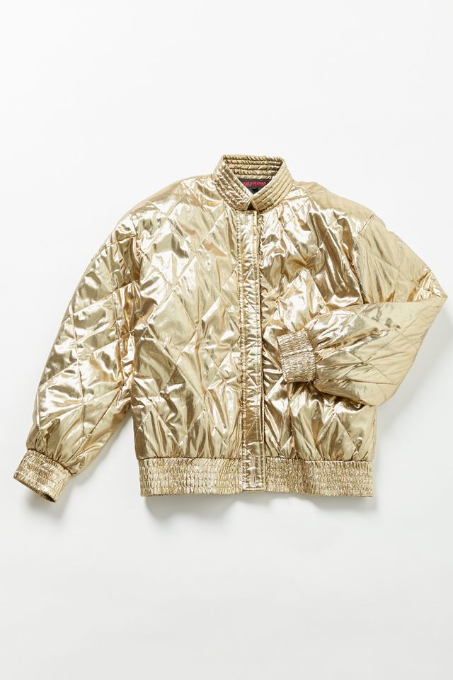 Vintage Metallic Gold Bomber Jacket | Urban Outfitters