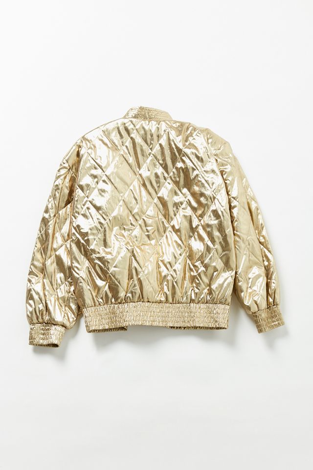 Vintage Metallic Gold Bomber Jacket | Urban Outfitters