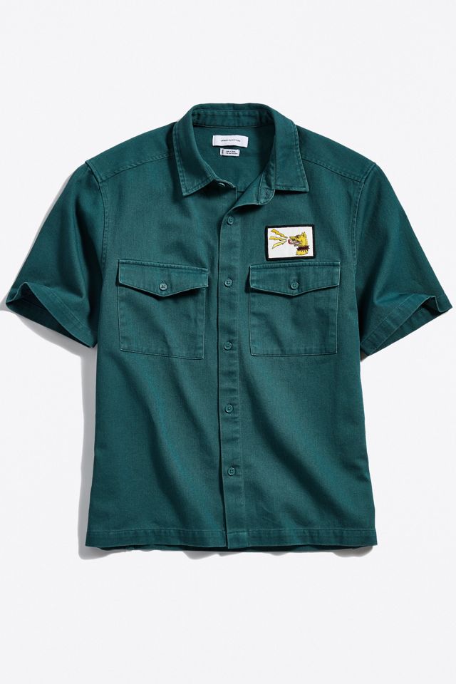 UO Washed Short Sleeve Button-Down Work Shirt | Urban Outfitters Canada