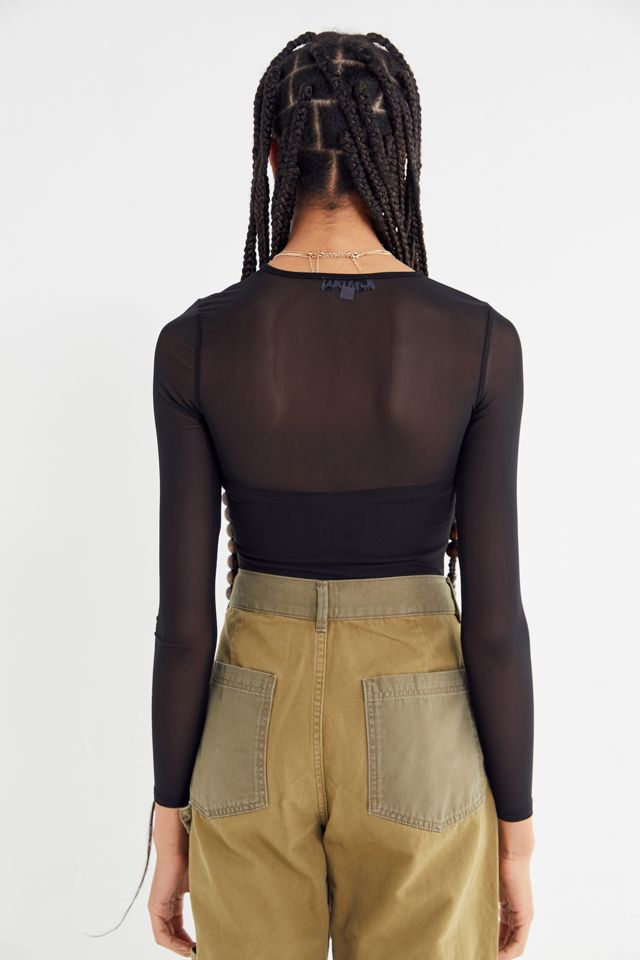 I.AM.GIA Gemini Mesh Cut-Out Bodysuit | Urban Outfitters Canada