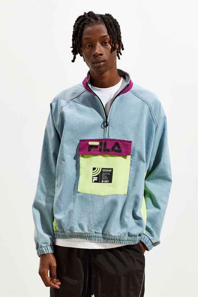 FILA UO Exclusive Doug Denim Track Jacket | Urban Outfitters