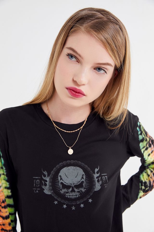Future State Skull Tie-Dye Long Sleeve Tee | Urban Outfitters