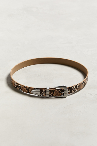 UO Faux Leather Reptile Skin Belt | Urban Outfitters Canada
