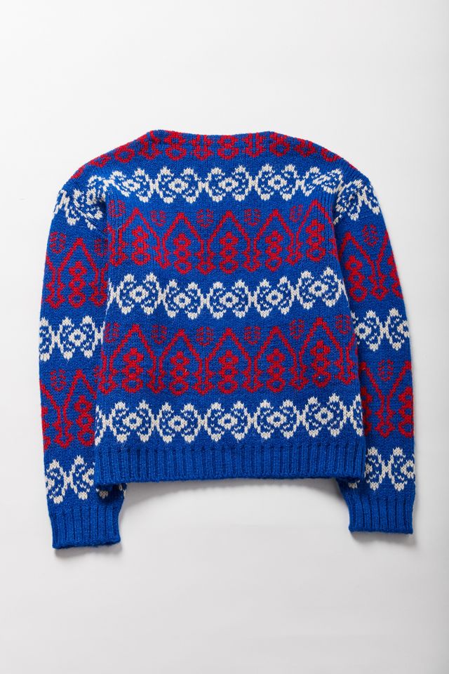 Vintage Red, White + Blue Fair Isle Sweater | Urban Outfitters