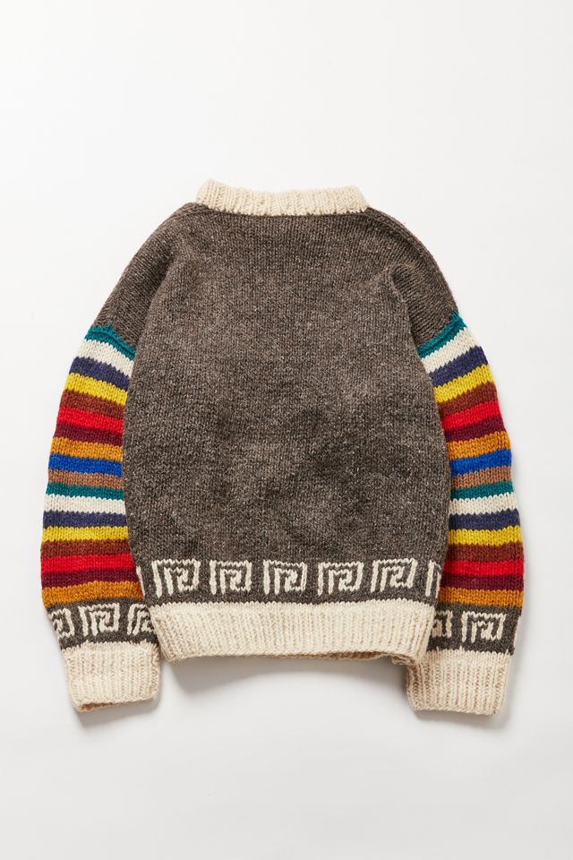 Vintage Rainbow Stripe Handknit Sweater | Urban Outfitters Canada