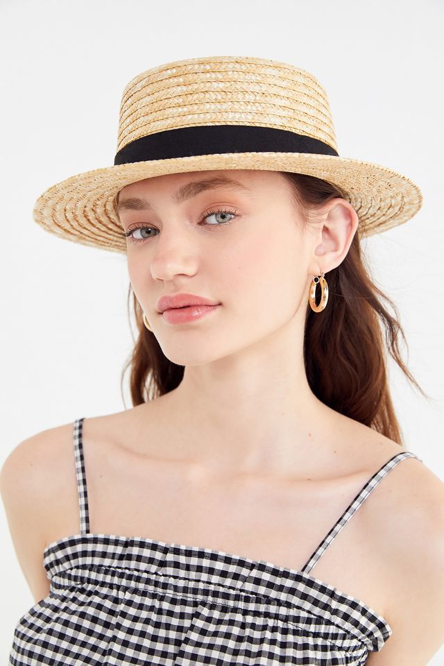 UO Small Straw Boater Hat | Urban Outfitters
