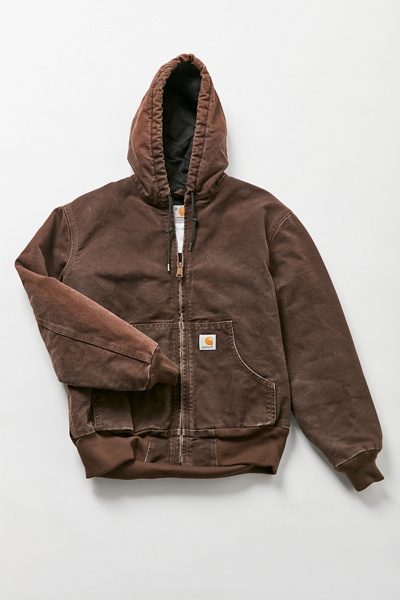 Vintage Carhartt Brown Hooded Jacket | Urban Outfitters