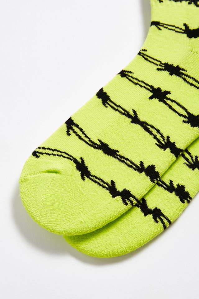 Neon Barbed Wire Sport Crew Sock | Urban Outfitters