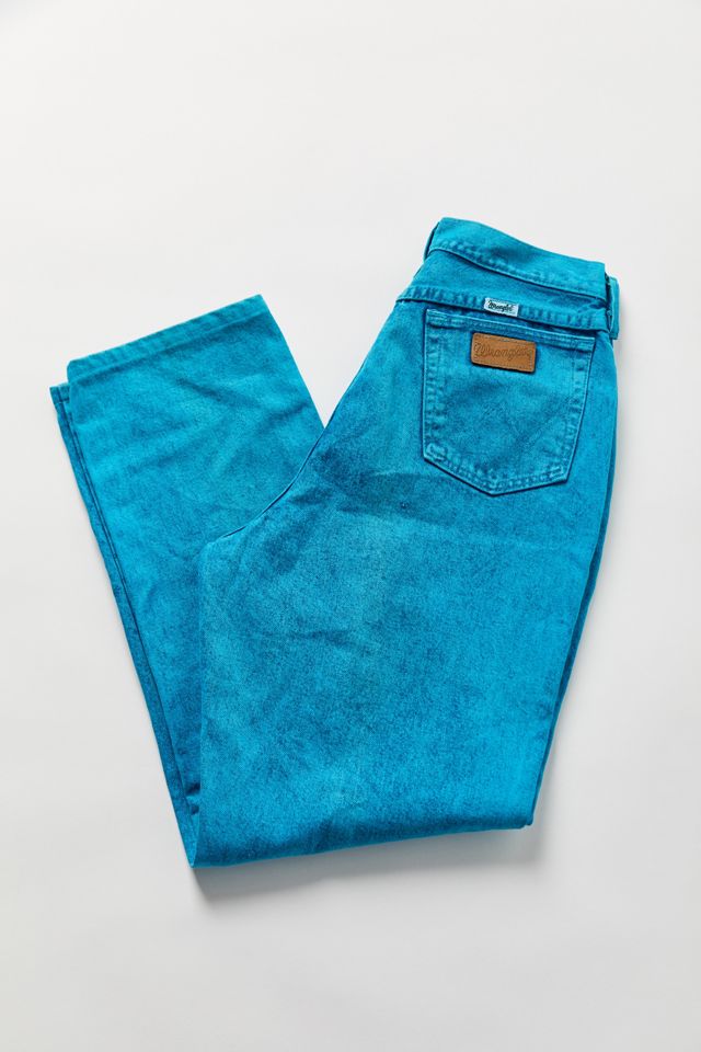 Vintage Wrangler Overdyed Turquoise Straight Jean | Urban Outfitters Canada
