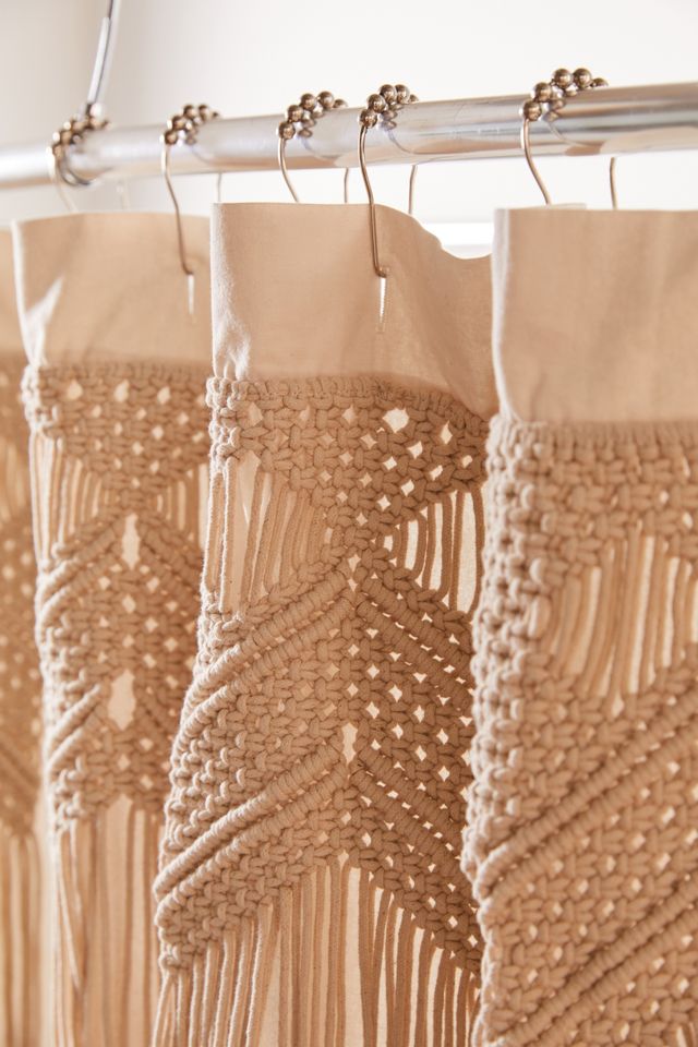 Macramé Shower Curtain | Urban Outfitters