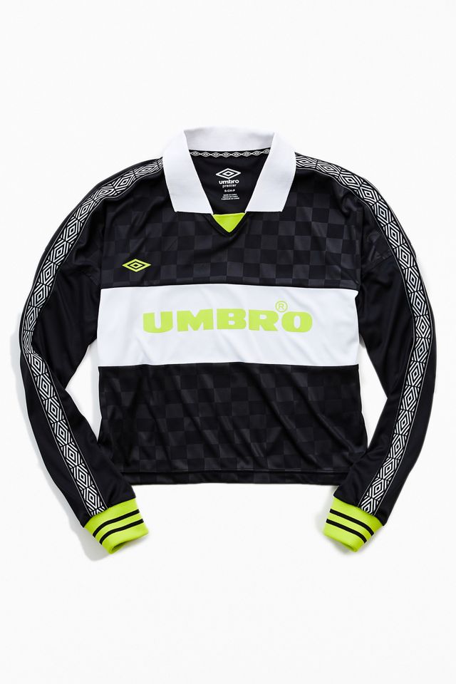 Umbro UO Exclusive Checkered Cropped Rugby Jersey | Urban Outfitters