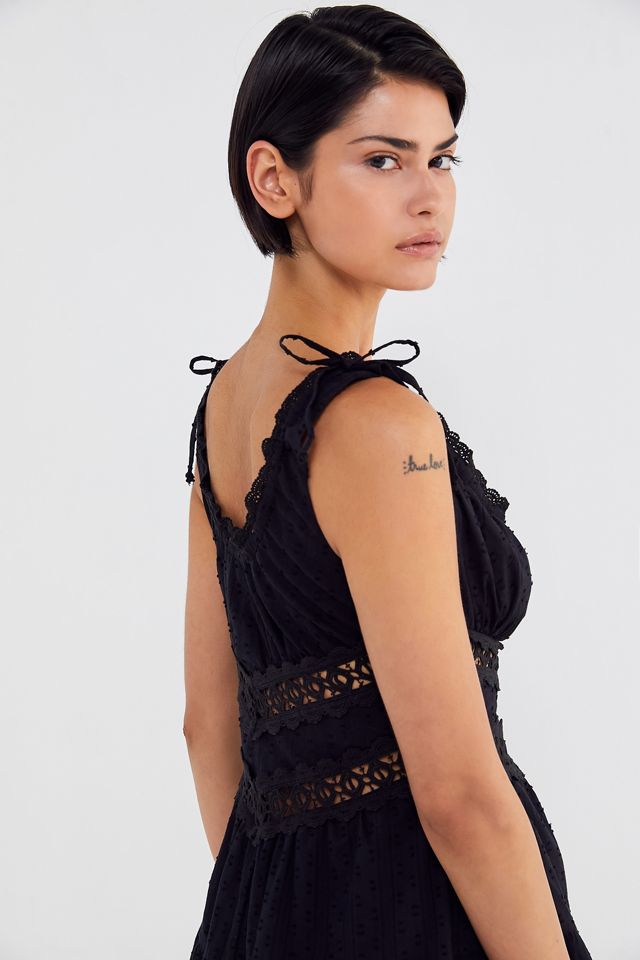 RAHI Solstice Palisades Lace Inset Trim Mini Dress | Urban Outfitters