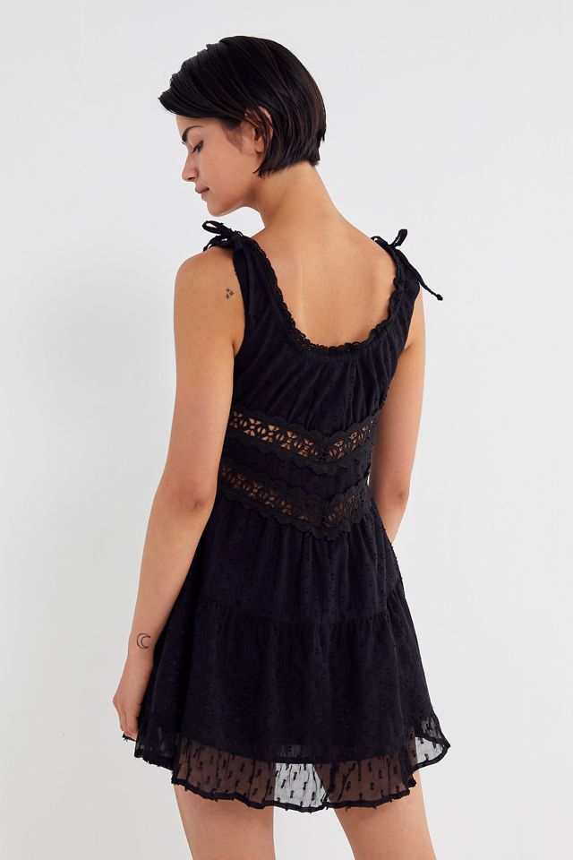 RAHI Solstice Palisades Lace Inset Trim Mini Dress | Urban Outfitters