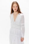 RAHI Solstice Lace Inset Button-Front Maxi Dress | Urban Outfitters