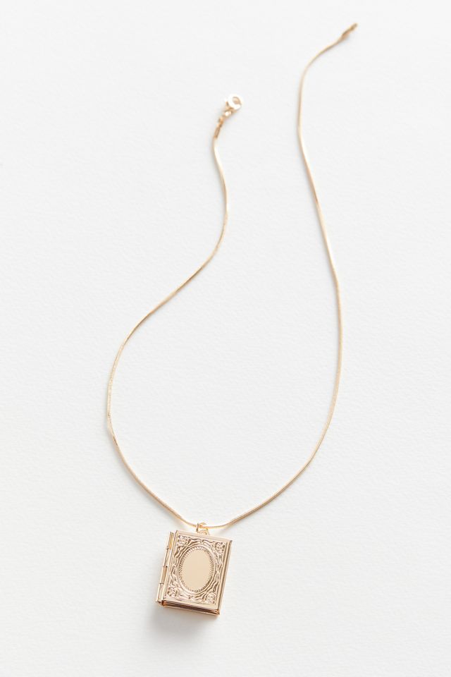Adrienne Rectangle Locket Necklace | Urban Outfitters
