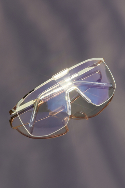 Metal Shield Reader Sunglasses | Urban Outfitters Canada
