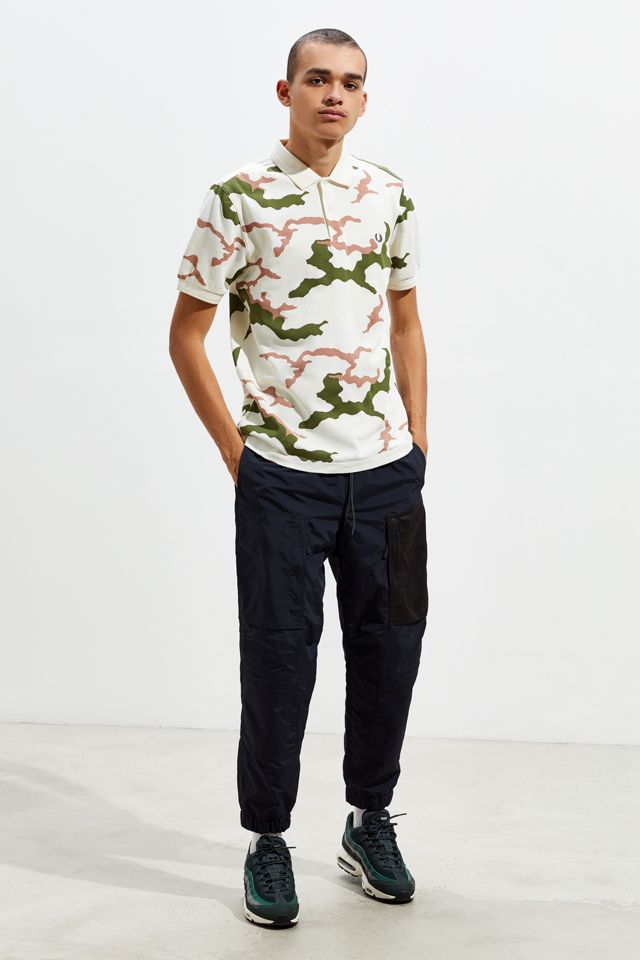 Fred Perry Camo Pique Knit Polo Shirt | Urban Outfitters