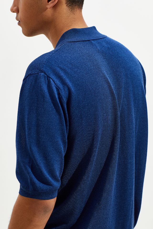 Fred Perry Miles Kane Textured Panel Knit Polo Shirt | Urban Outfitters ...