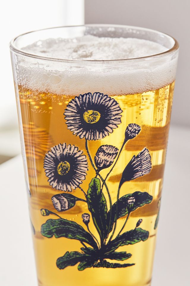 Floral Pint Glass | Urban Outfitters