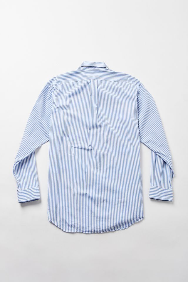 Vintage Polo Ralph Lauren Blue Stripe Button-Down Shirt | Urban Outfitters