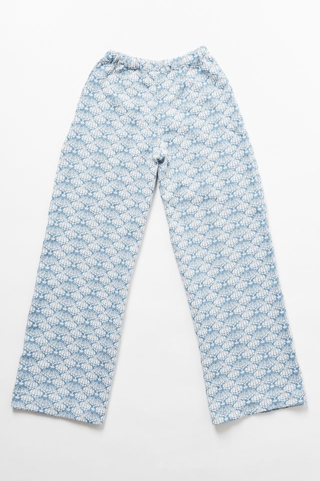 Vintage Blue Printed Wide Leg Pant | Urban Outfitters