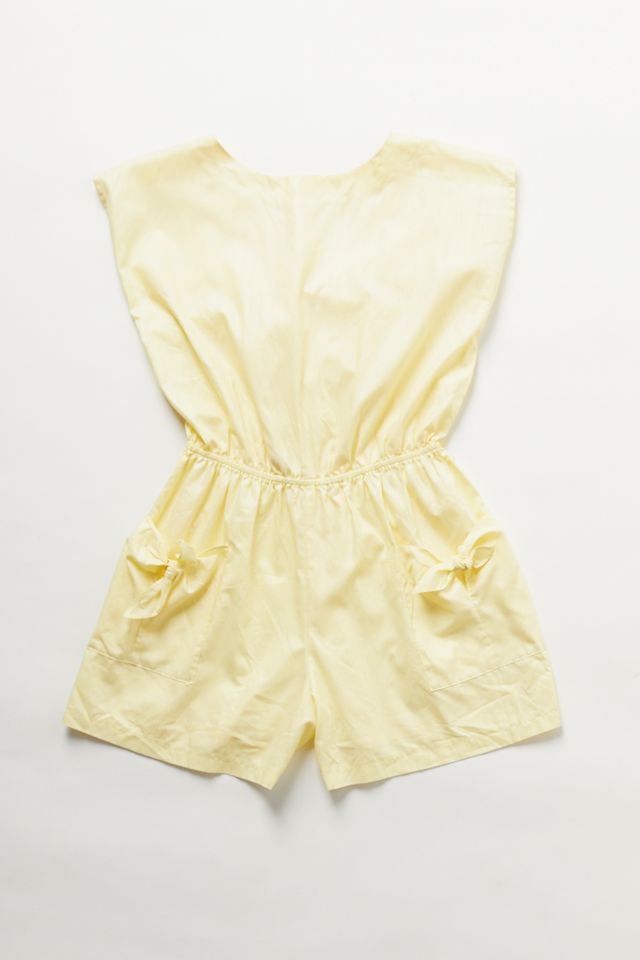 Vintage Yellow Tie-Back Romper | Urban Outfitters