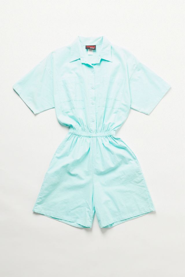 Vintage Mint Collared Romper | Urban Outfitters Canada