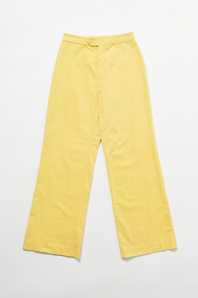 Vintage Yellow High-Rise Wide Leg Pant | Urban Outfitters